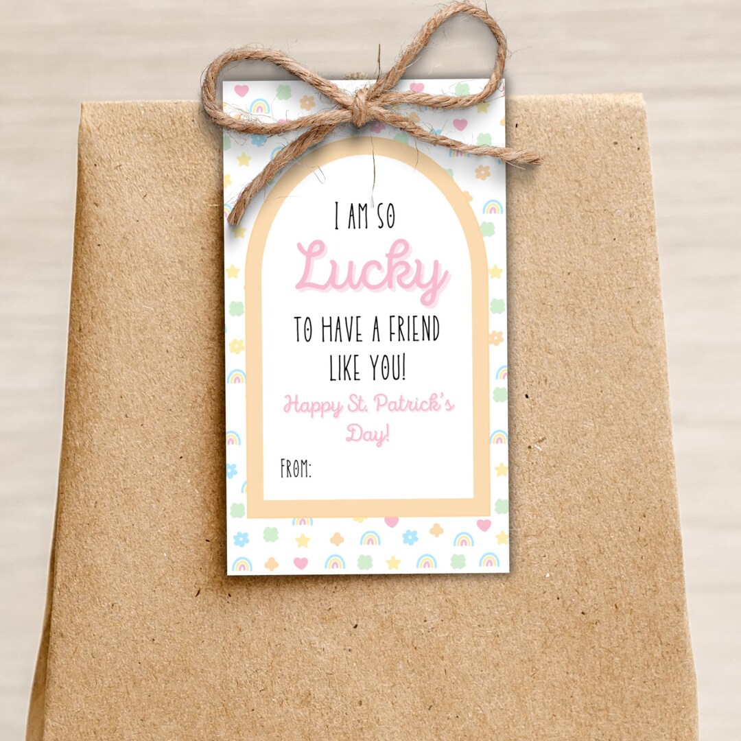 Editable St Patricks Day Gift Tag, Printable Tags for Classroom Treat ...