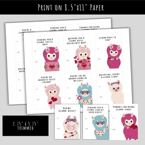 Custom Printable Llama Valentines Day Card, Funny Pun Valentine Cards ...