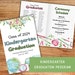 Kindergarten Graduation Program Template, Printable Graduation Program ...