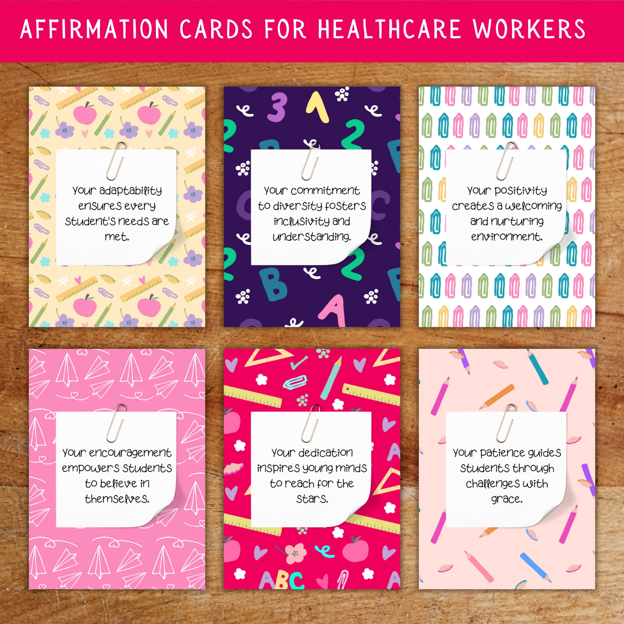 Printable Teacher Affirmation Cards, Teacher Appreciation Week ...
