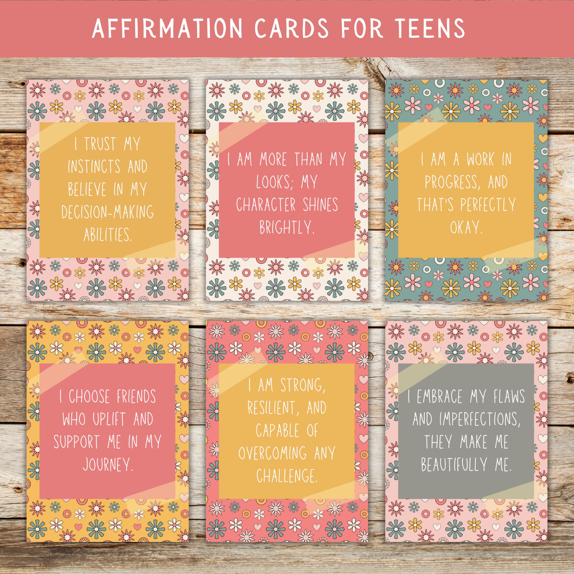 Printable Affirmation Cards for Teenagers, Positive Encouragement Cards ...