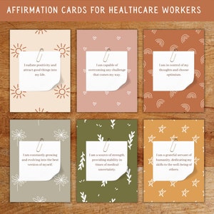 Healthcare Worker Affirmation Cards, Printable Graduation Gift for ...