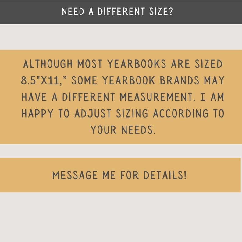 High School Senior Yearbook Ad Templates, Editable Full Page Yearbook ...