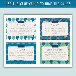Father's Day Treasure Hunt Clue Cards: Printable Scavenger Hunt (PDF ...