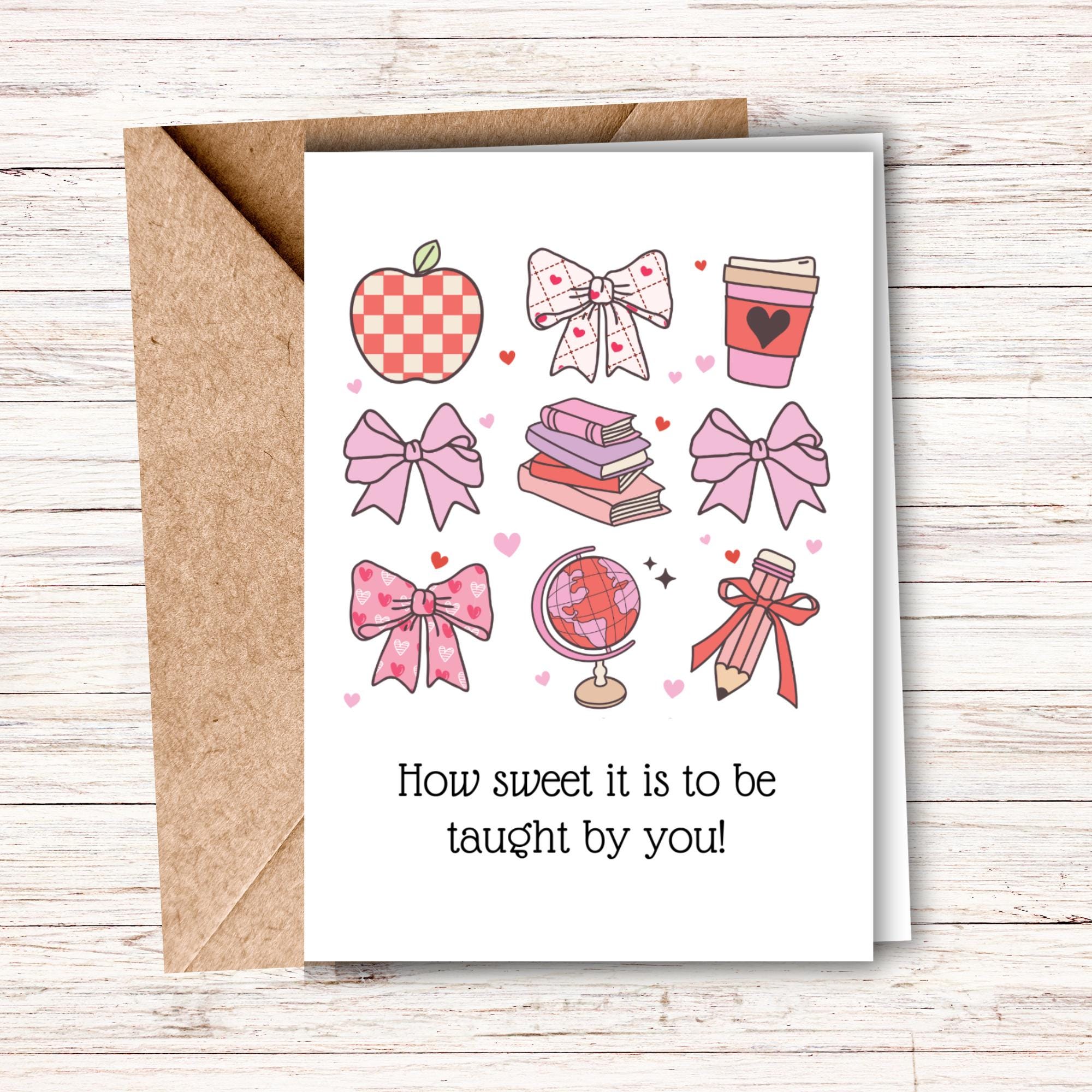 Printable Valentine Card for Teacher, Teacher Appreciation Card, How ...