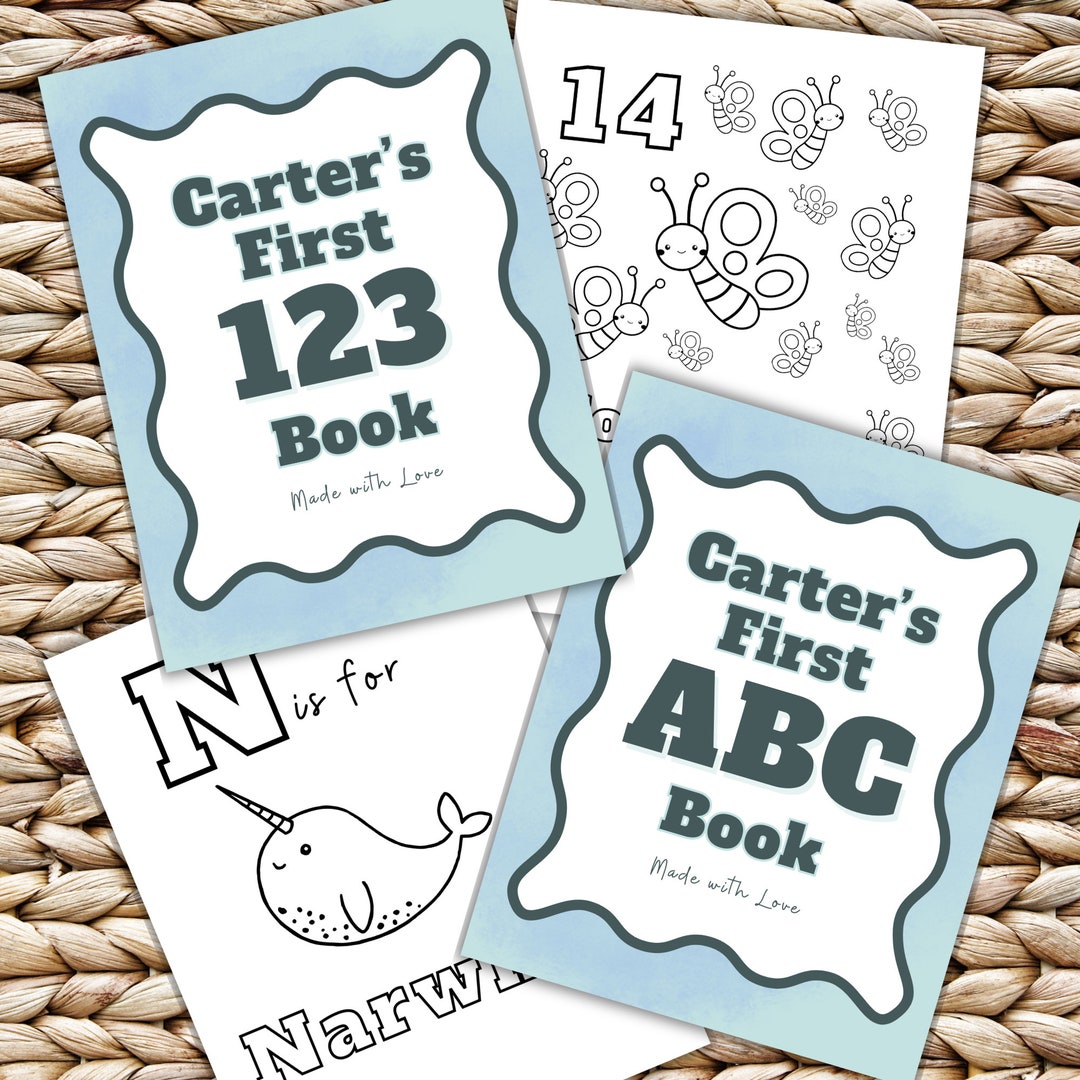 Custom Baby's First Alphabet Book Printable, ABC Book Baby Shower ...