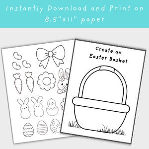 Printable Easter Coloring Craft for Kids, Instant Download Easter ...