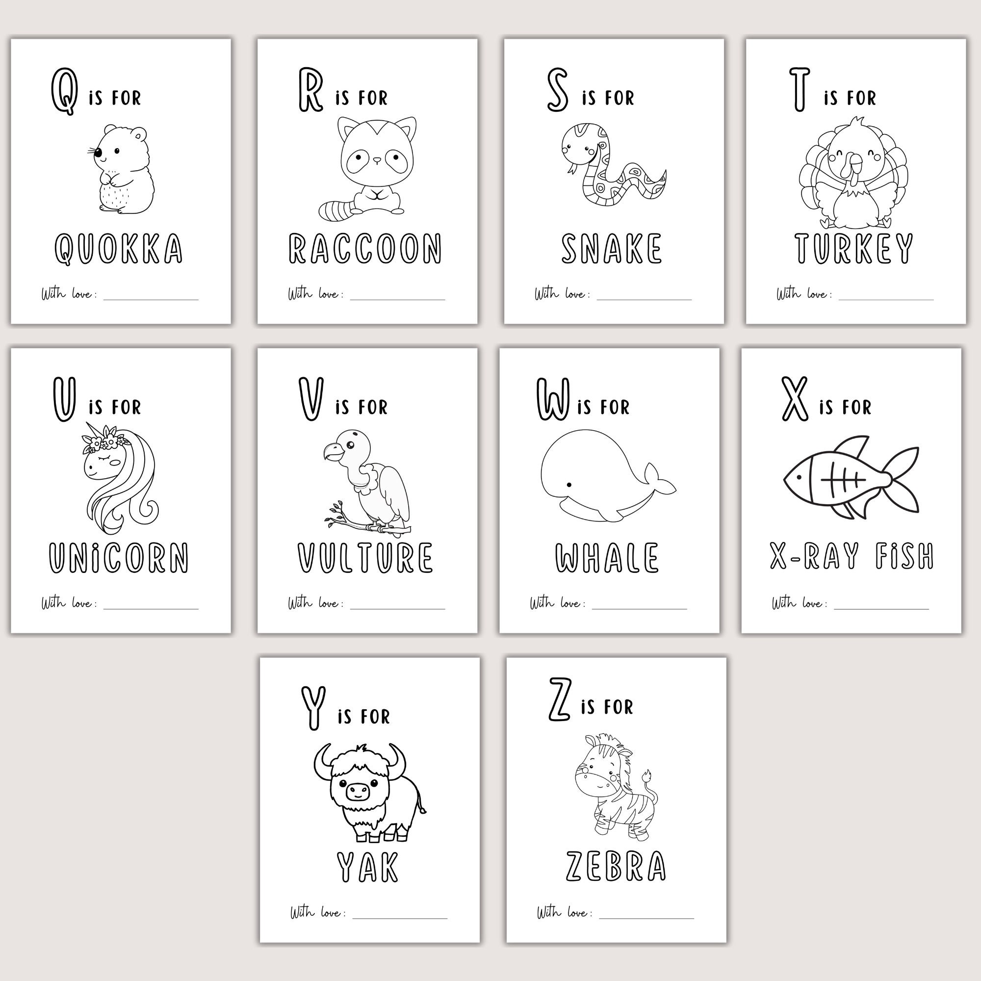 Alphabet Coloring Pages for Dinosaur Baby Shower, ABC 123 Coloring Book ...