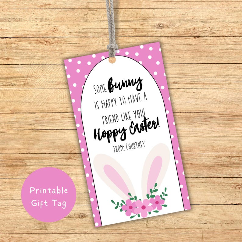 Editable Easter Gift Tag for Friend, Printable Tags for Classroom Treat ...