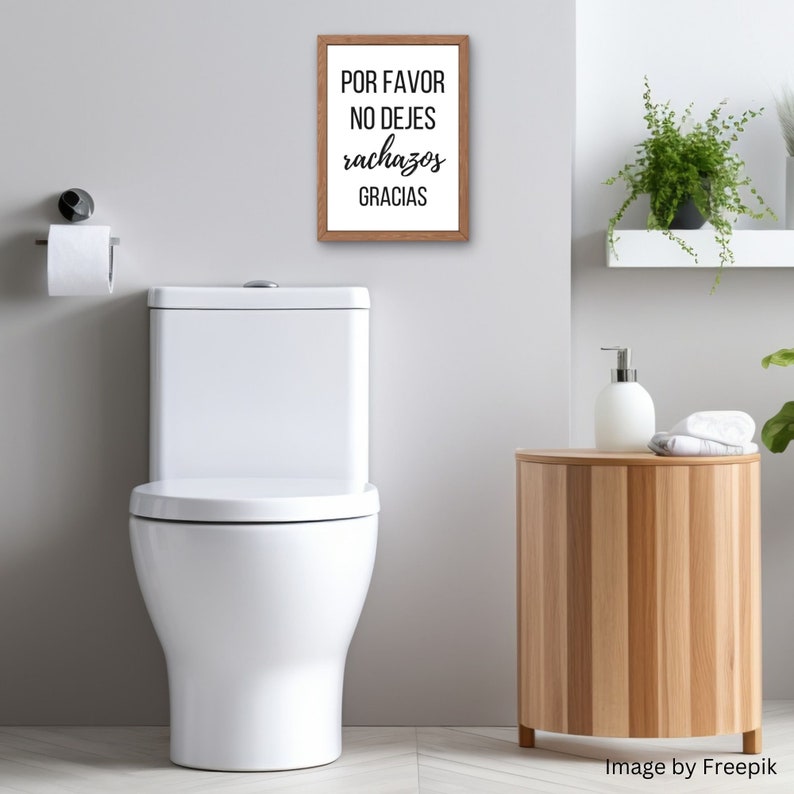 Cartel Gracioso Español Imprimible Baño O WC - 'por Favor No Dejes ...