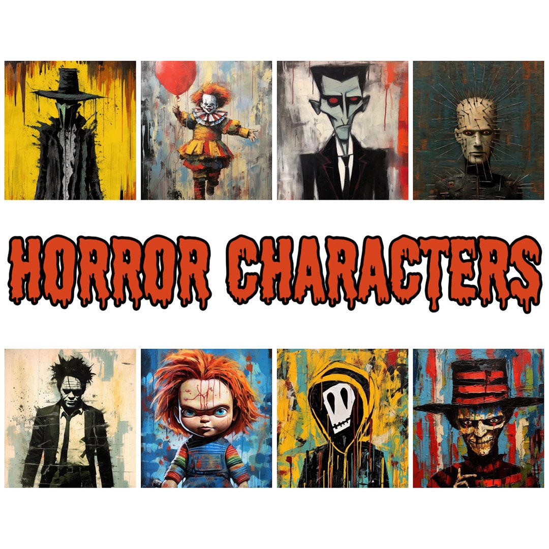 Horror Characters Vol1 50 Pngs Horror Movie Png Halloween - Etsy