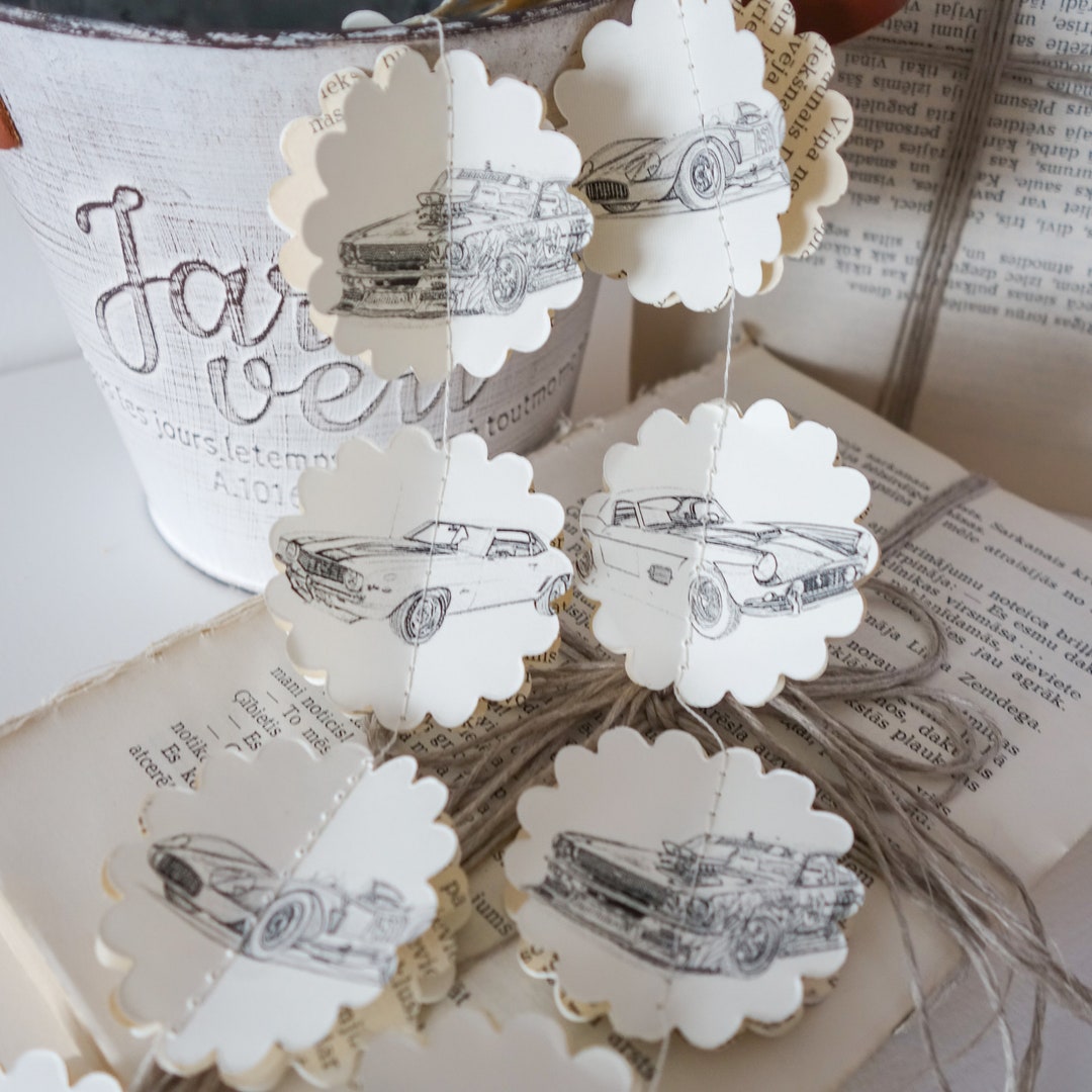 Vintage Car Garland, Retro Car Decor, Car Decor, Car Birthday Decor ...