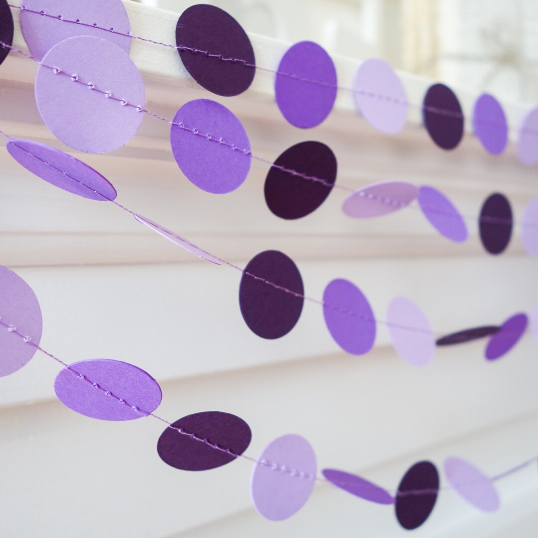 Purple Paper Garland Purple Paper Backdrop Purple Birthday - Etsy