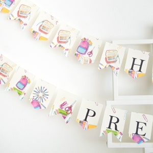 Hello Preschool Banner, Back to School Sign, Preschool Sign, Preschool ...