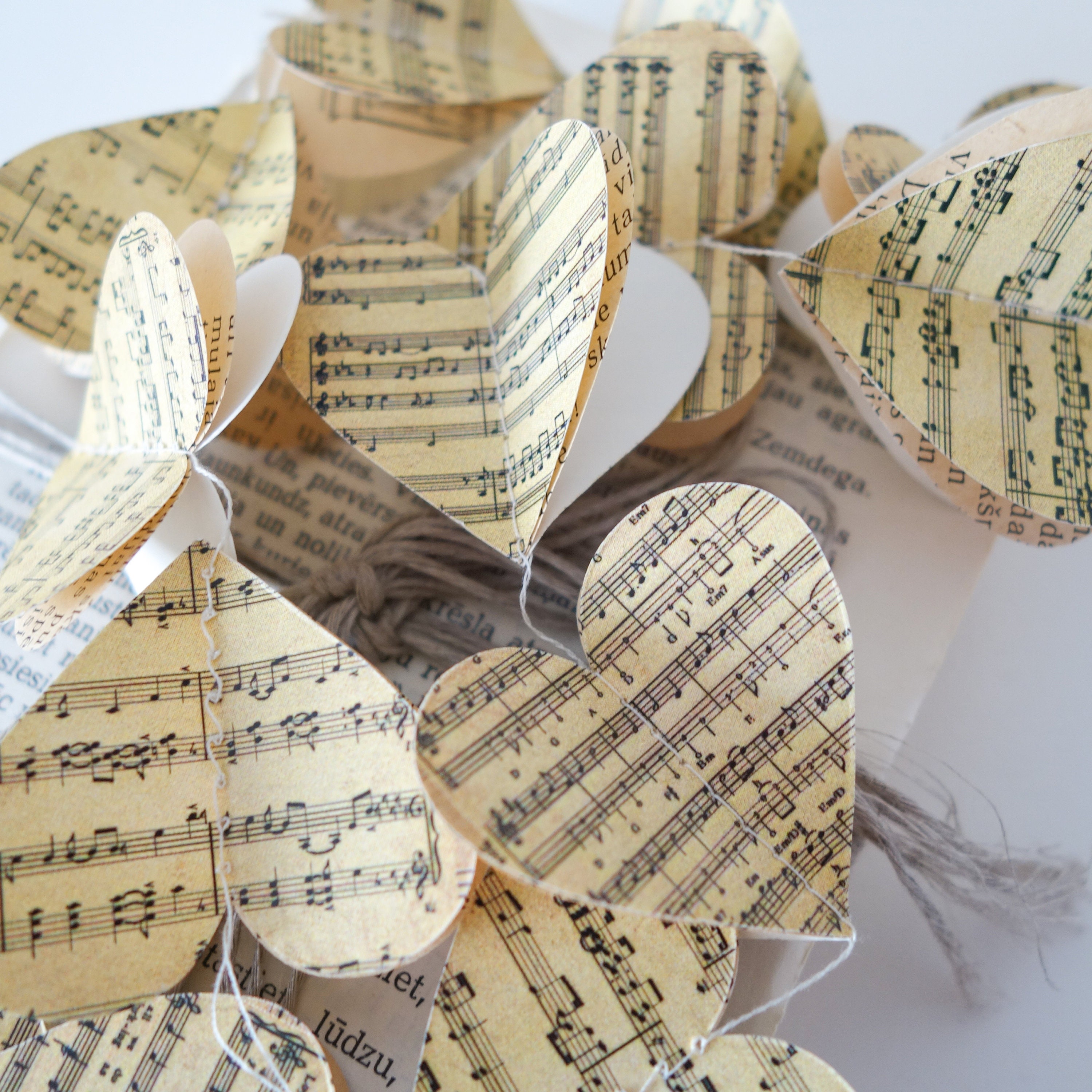 Music Teacher Gift, Music Garland, Music Birthday Decor, Music Paper ...