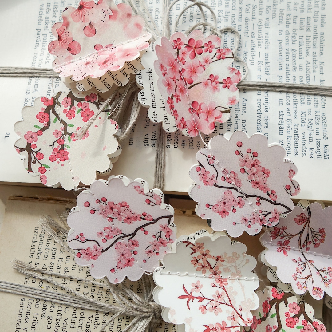 Cherry Blossom Garlands, Sakura Garland, Spring Flowers Garland, Sakura ...