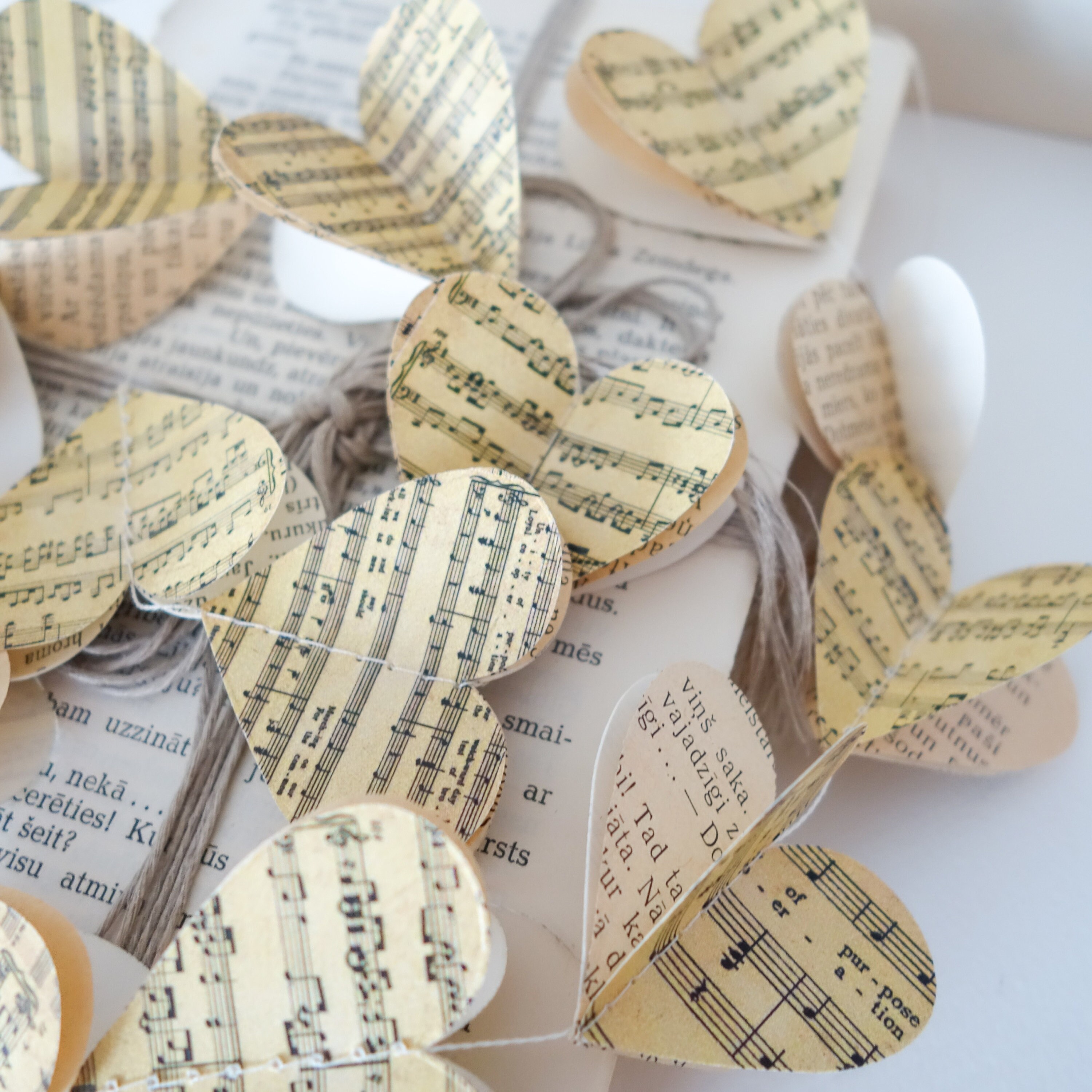 Music Teacher Gift, Music Garland, Music Birthday Decor, Music Paper ...