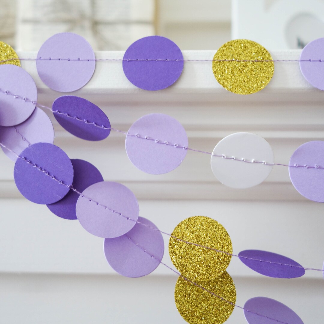Purple Paper Garland, Purple Wedding Decorations, Purple Birthday ...