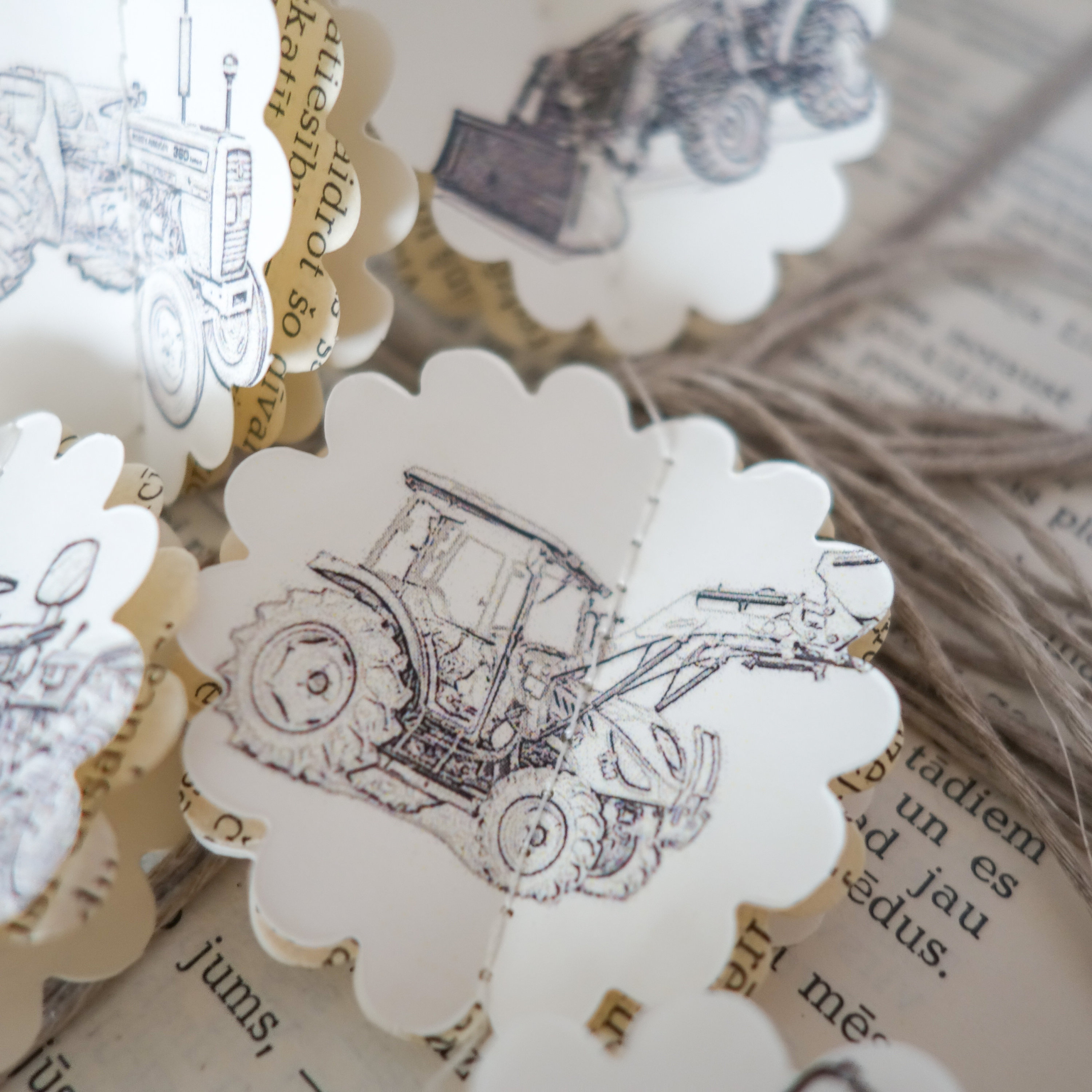 Tractor Garland, Tractor Gifts, Tractor Birthday Decorations, Tractor ...