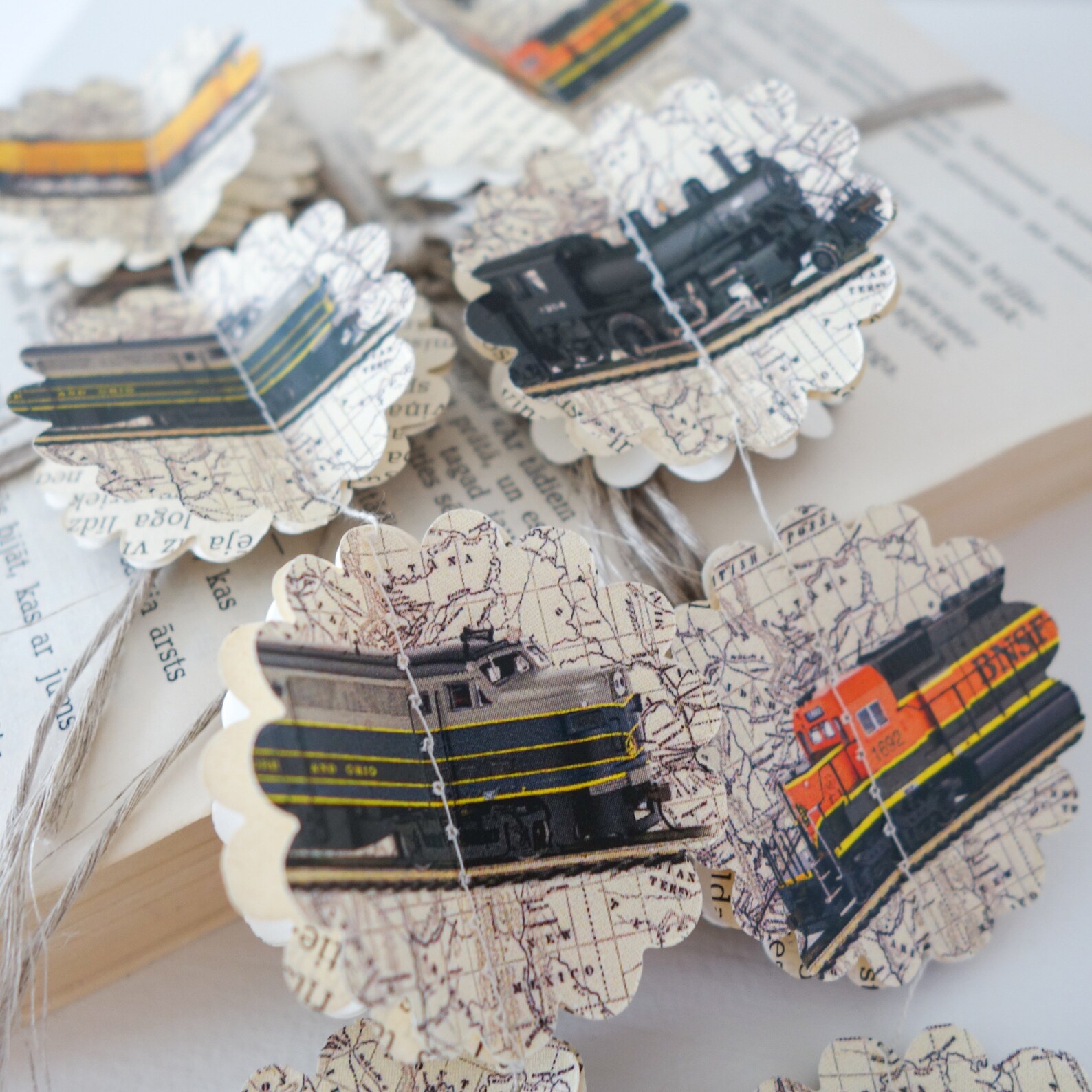 Train Garland, Train Birthday Decorations, Train Birthday Banner, Train ...