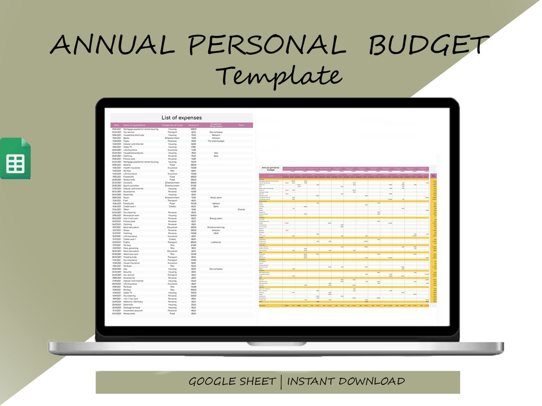 Template Personal Finance Tracker Budget Tracker | Income and Expense ...