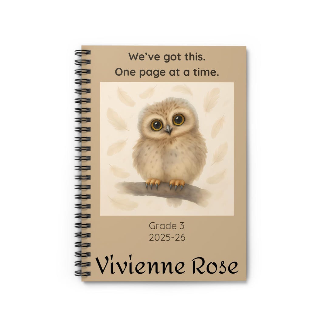 Personalized Back-to-school Grade 3 Spiral Notebook, Grade 3-6 ...
