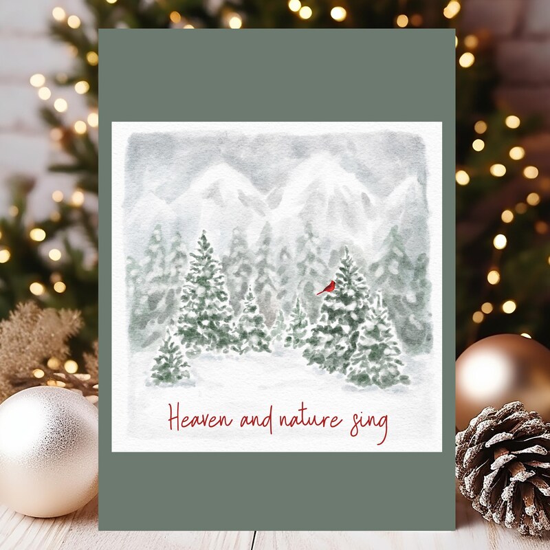 Nature Christmas Cards - Etsy