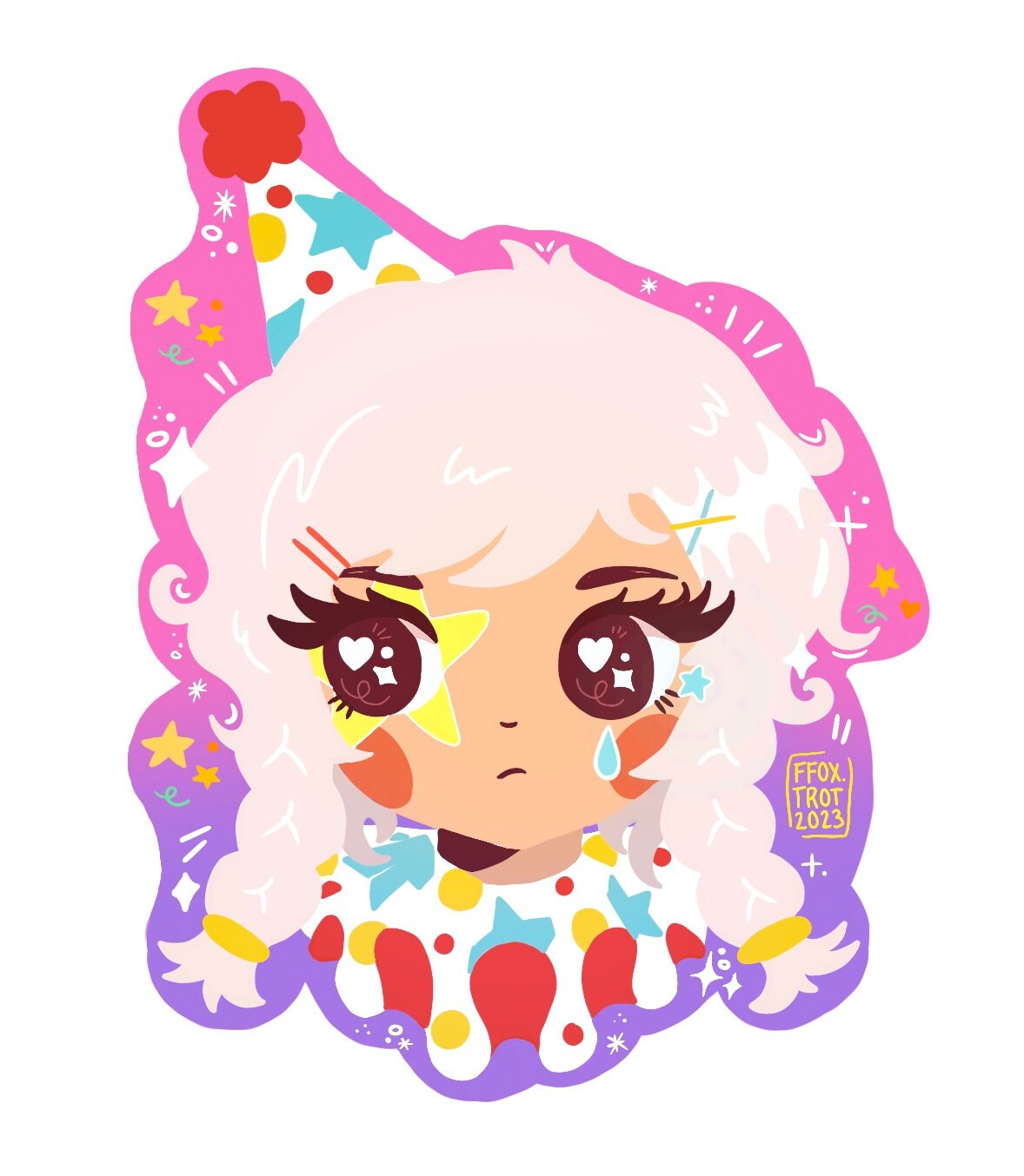 Clown Girl Vinyl Sticker - Etsy