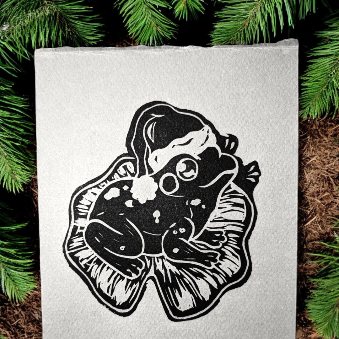 Festive Frog Card | Blank Folded Card | Envelope Included | Greeting ...