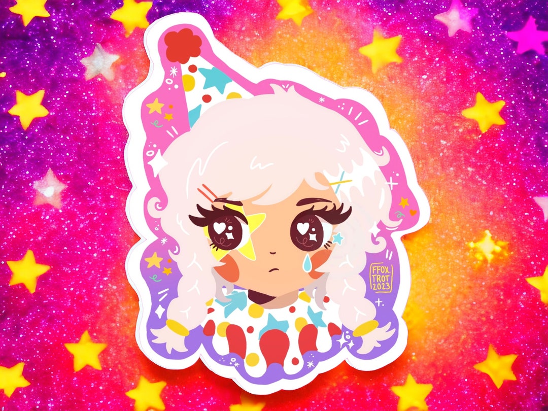 Clown Girl Vinyl Sticker - Etsy