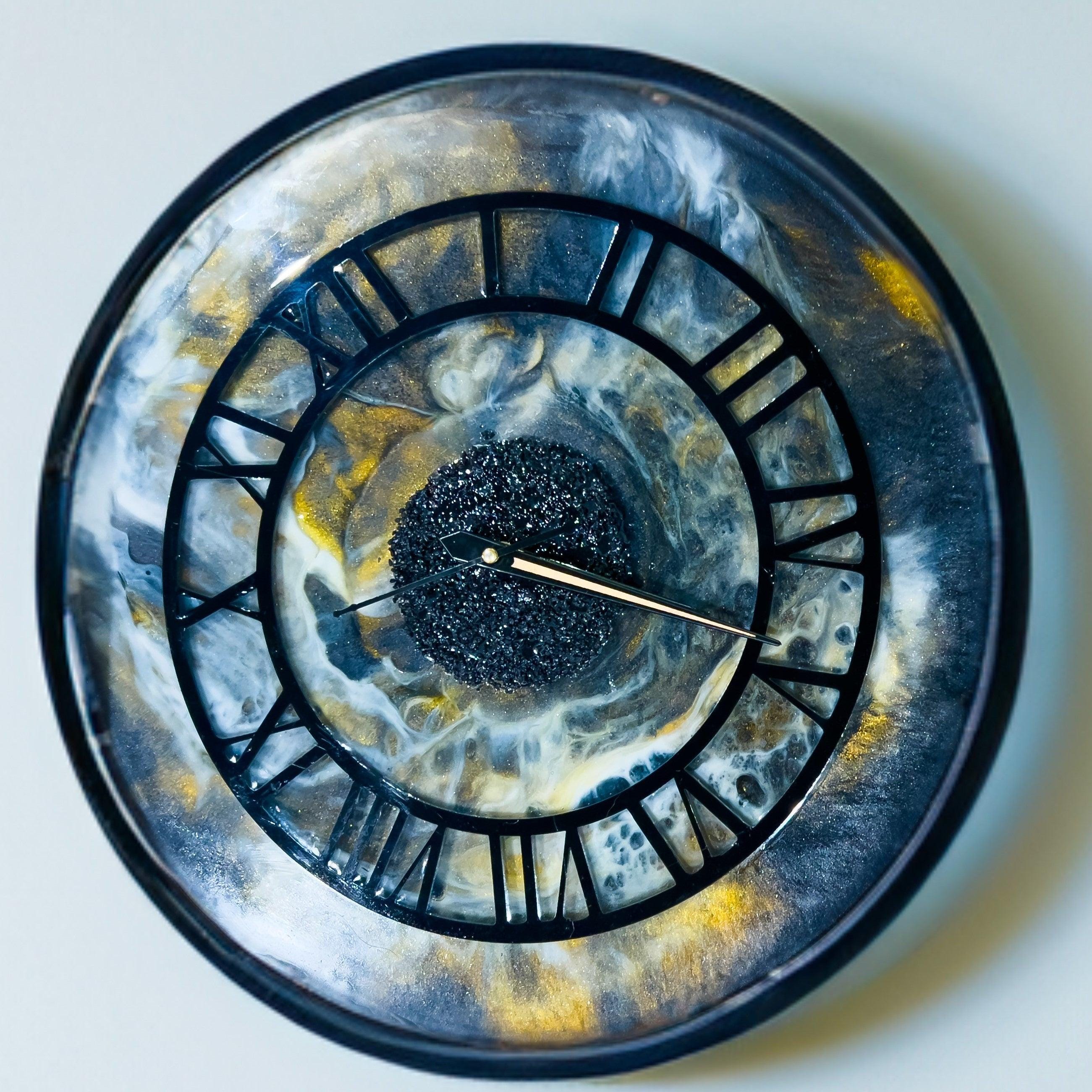 Galactic Resin Art Wall Clock - Etsy