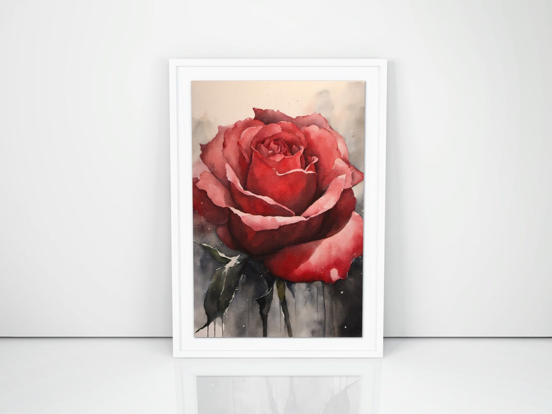 Rose Printable, Floral Printable, Rose Printable, Floral Art Print ...