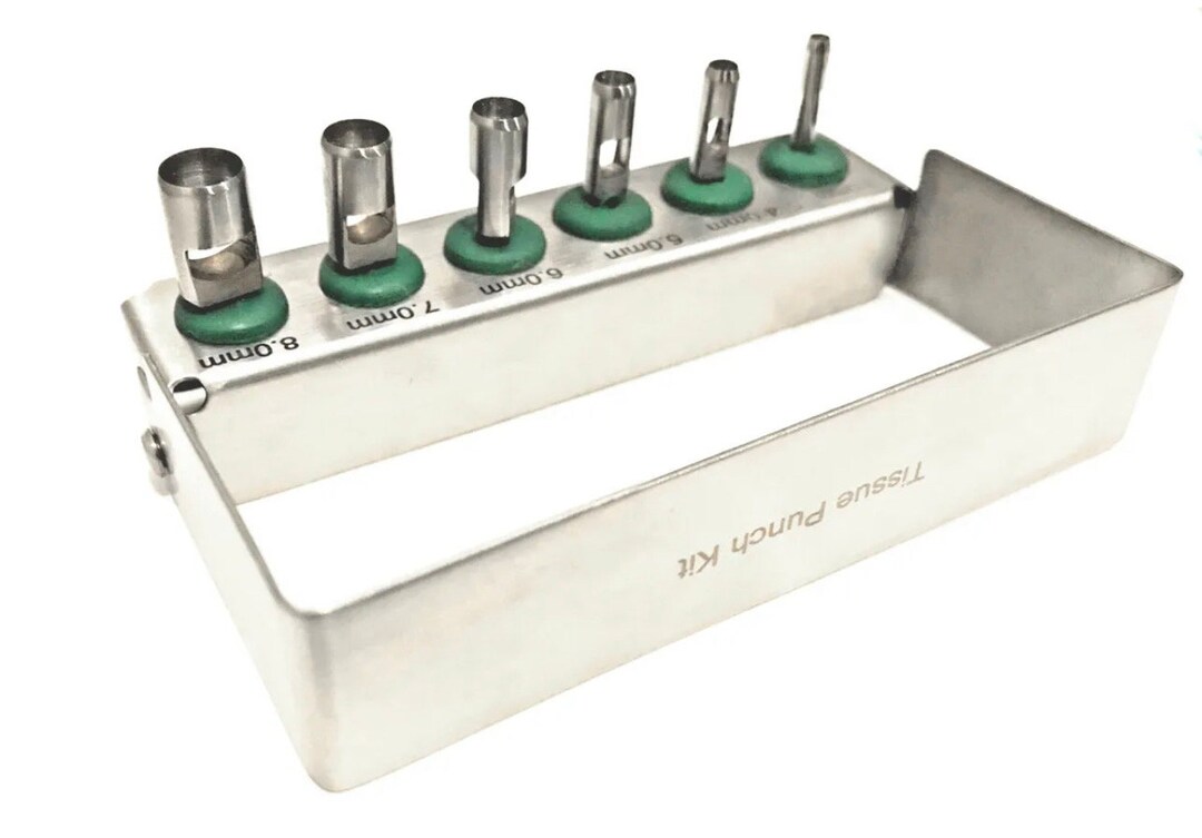 6 Pcs Dental Implant Tissue Punch Kit Set Surgical Surgery With Box ...