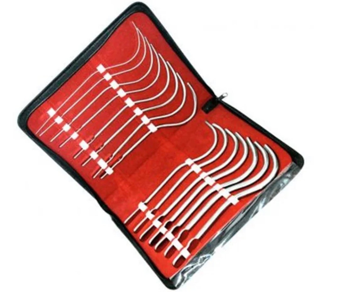 Guyon Urethral Sound Kit, Medical Grade 316L Surgical Steel 15 Pcs ...