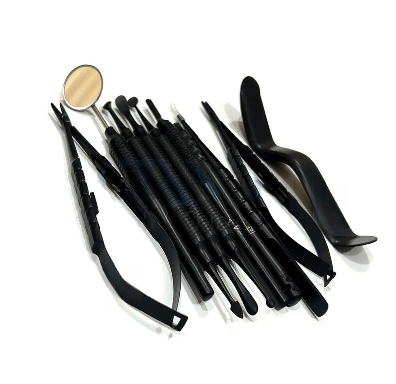 11 Pcs Black Dental Micro Oral Surgery Instruments Kit High Quality - Etsy