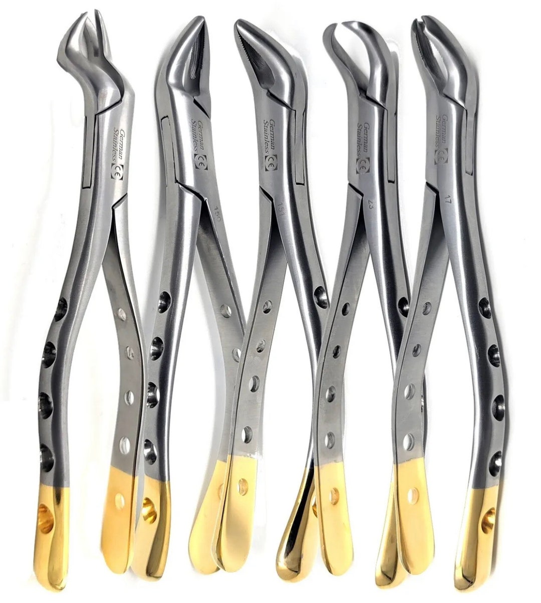 Set of 5 German Dental Tooth Extracting Extraction Forceps Dental ...
