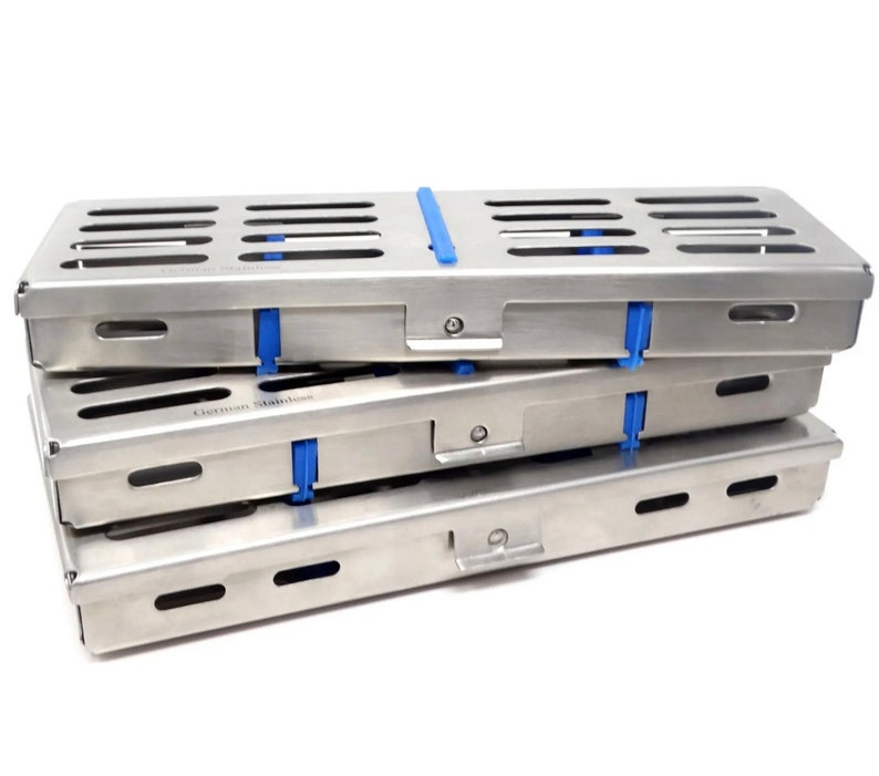 3 Dental Surgical Instruments Tray Autoclave Sterilization Cassette ...