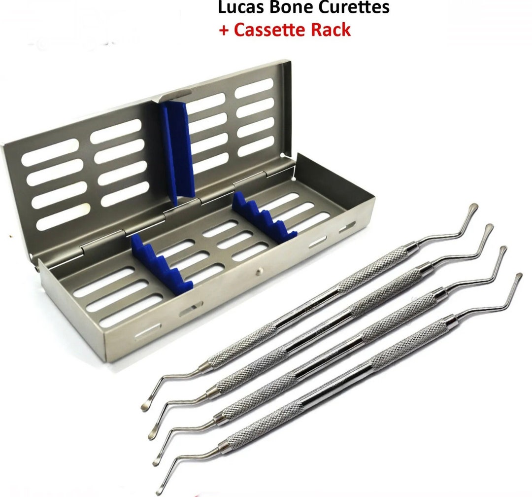 Periodontal Lucas Bone Surgical Curettes 4 With Sterilization Cassette ...
