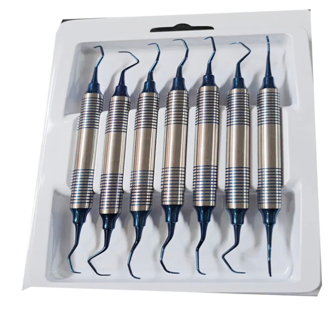 Gracey Curettes Set of 7 Pcs Titanium Coated Dental Periodontal Scaler ...