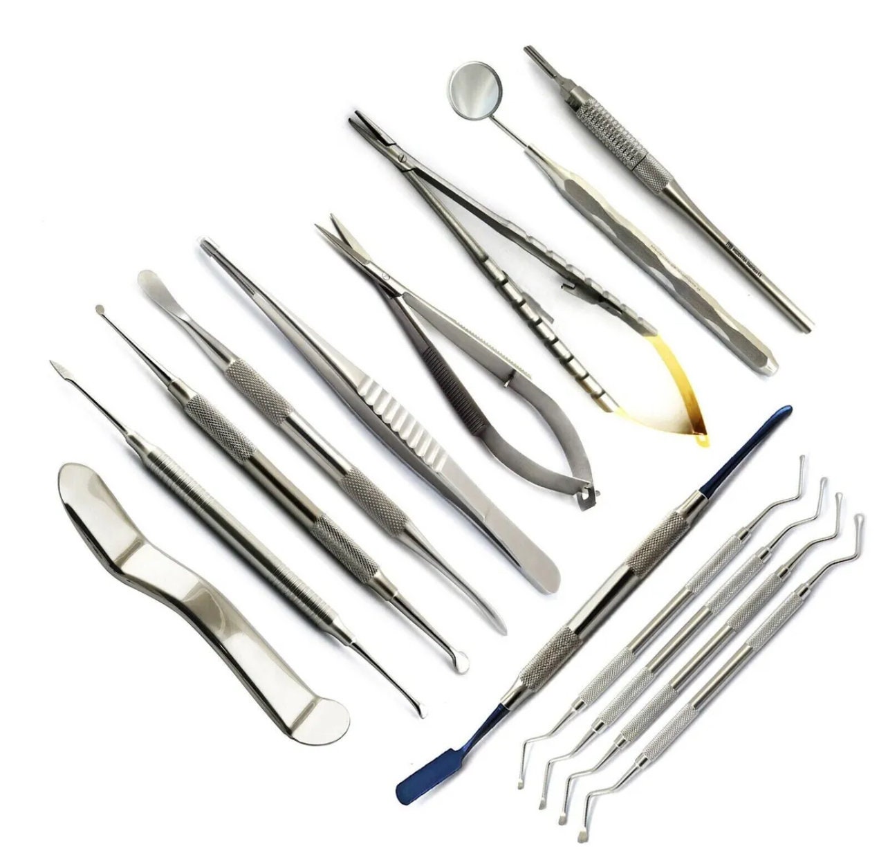 Micro Periodontal Periosteal Oral Surgery Kit Elevators Lucas Curettes ...
