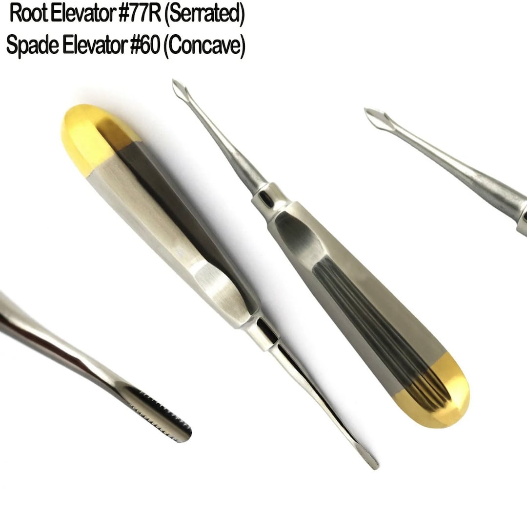 Dental Tooth Surgery Elevator Root Extracting 77r-serrated #60-concave ...