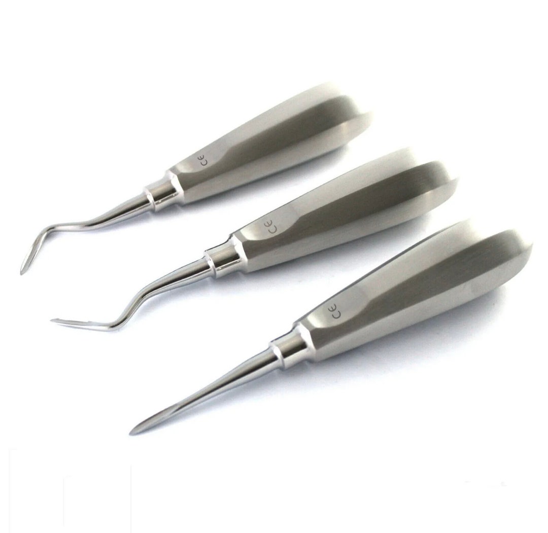 3 Pcs Dental Root Elevators Oral Surgery PDL Luxating Flohr Elevator ...