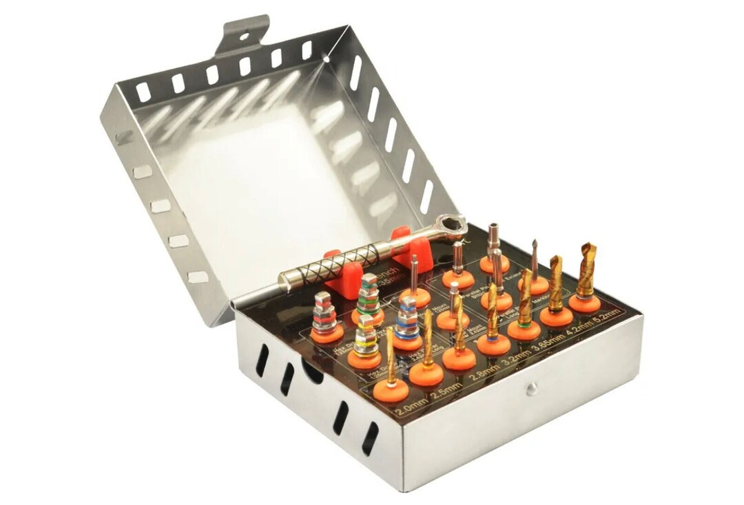 Surgical Drills Kit Dental Implant Basic Tools Ratchet Hex Drivers ...