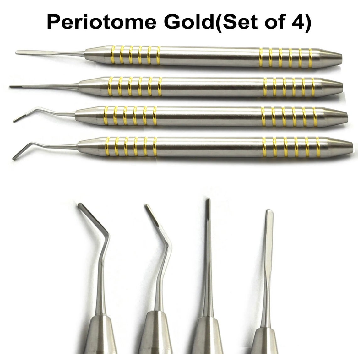 Set of 4 Periotome Gold Dental Periodontal Ligament Atraumatic ...