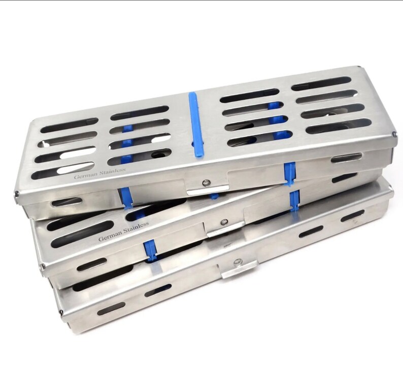 3 Dental Surgical Instruments Tray Autoclave Sterilization Cassette ...