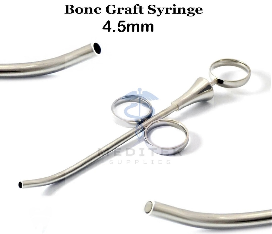 NEW German Stainless Bone Graft Syringe 4.5mm Implant Dental ...