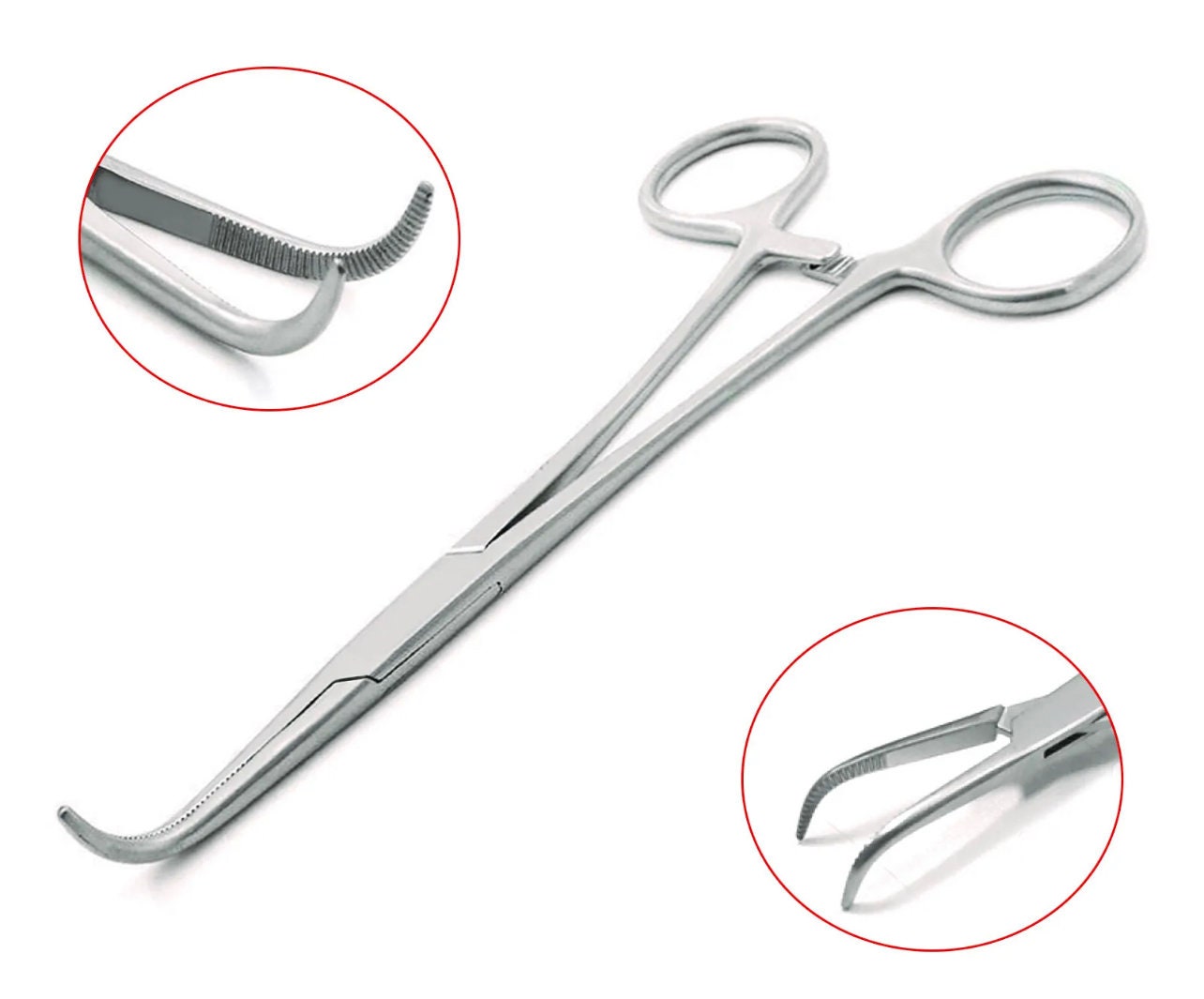 Hemostatic Mixter Forceps 90 Degree Angled 7.5'' Surgical Dissecting ...