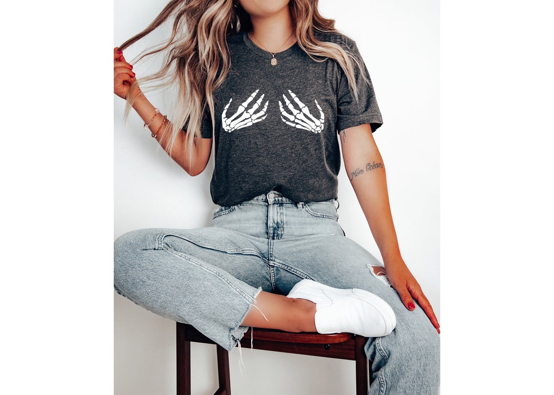 Skeleton Hand Shirthand Bra Shirtskeleton Hand Bra Shirtfunny Halloween Shirthalloween Party