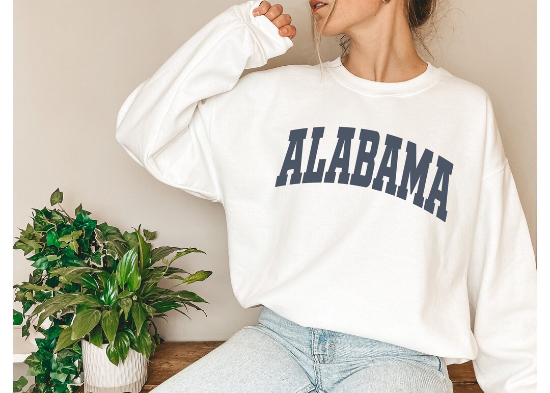 Alabama Sweatshirt,aesthetic College Crewneck,alabama Shirt,college ...