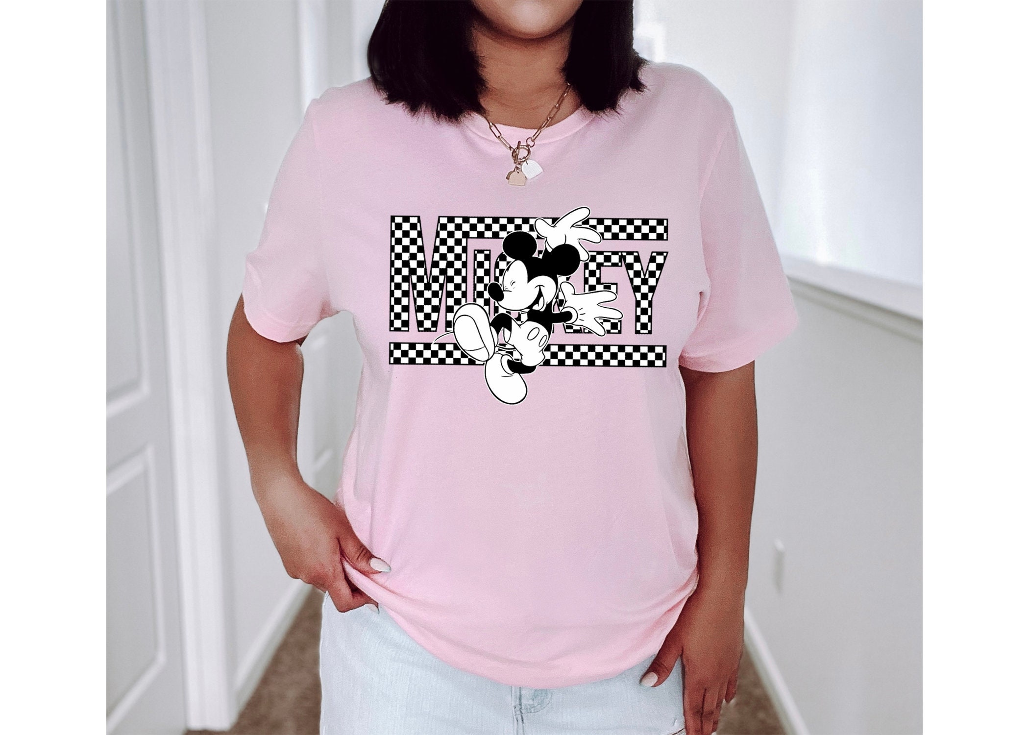 Vintage Retro Mickey Minnie Checkered Shirt Disney Checkered - Etsy